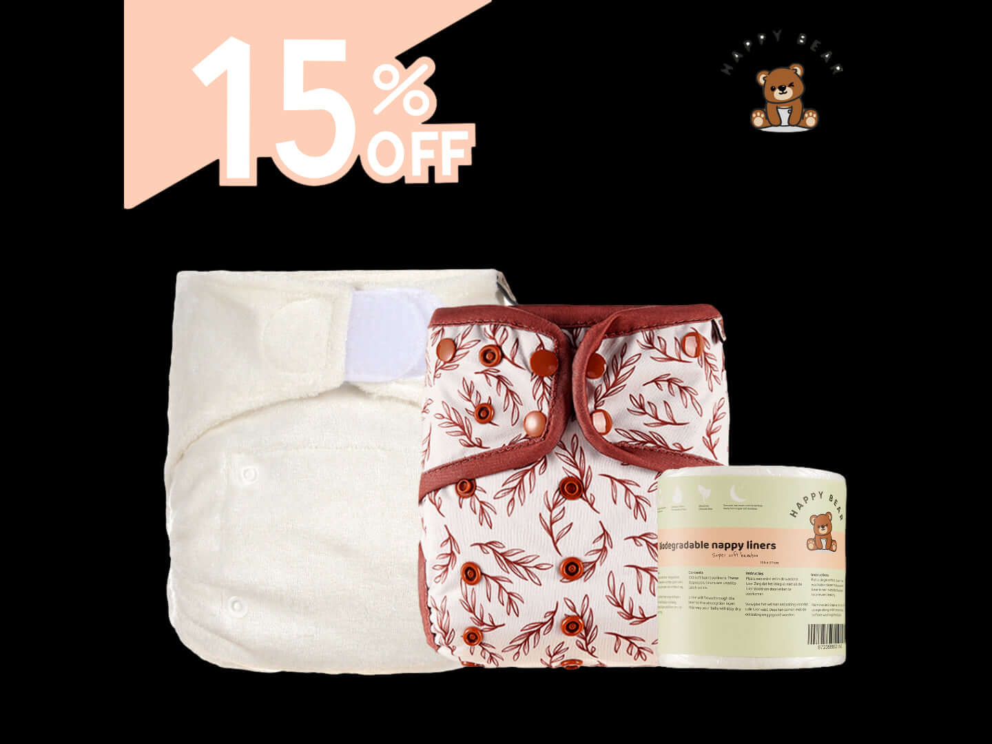 Two-piece washable diaper set