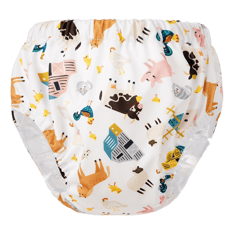 Practice pants with Farm Animals print from HappyBear Diapers!